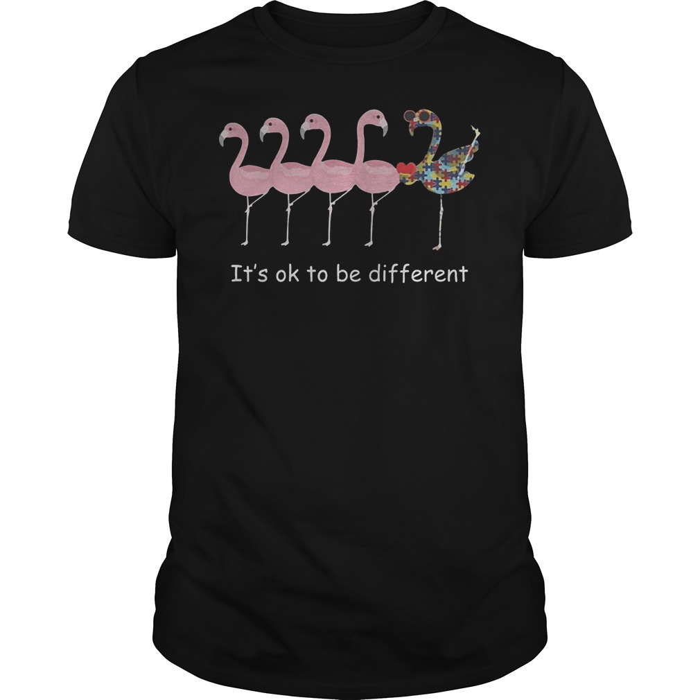 Flamingo Autism Awareness - It's Ok To Be Different, hoodie, sweater ...