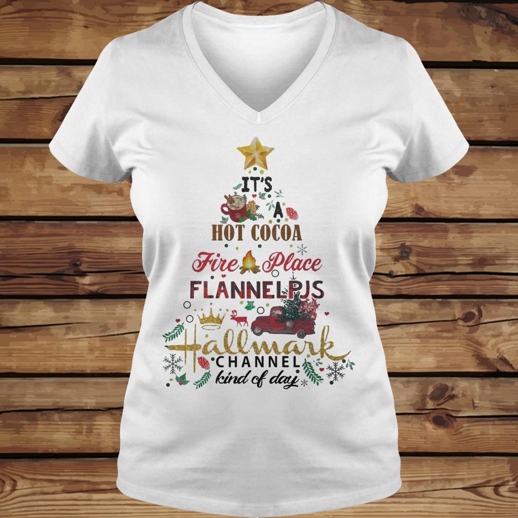 Christmas Tree It's Hot Coca Fire Place Flannel PJS Hallmark Channel ...