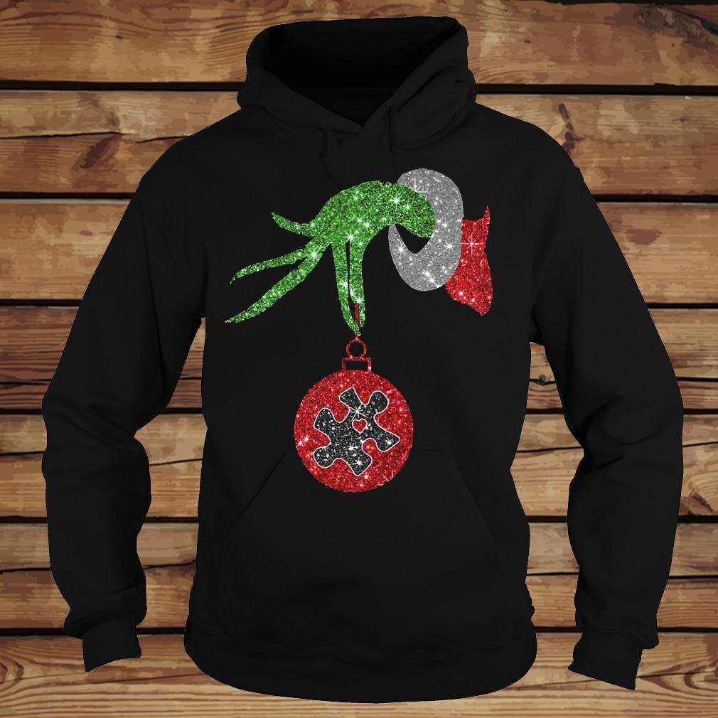 Glitter Grinch monogram ornament Autism Awareness, hoodie, sweater ...