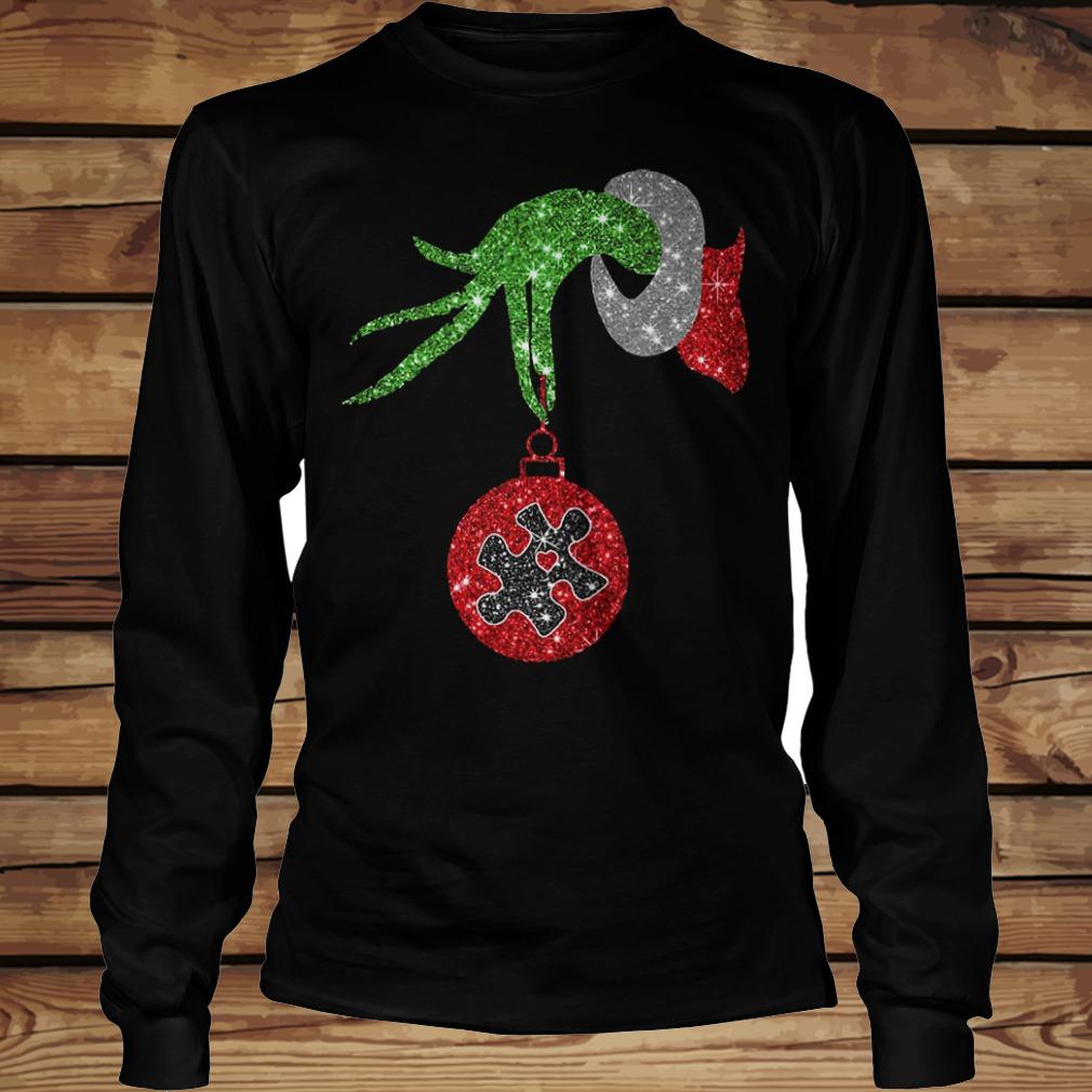 Glitter Grinch monogram ornament Autism Awareness, hoodie, sweater ...