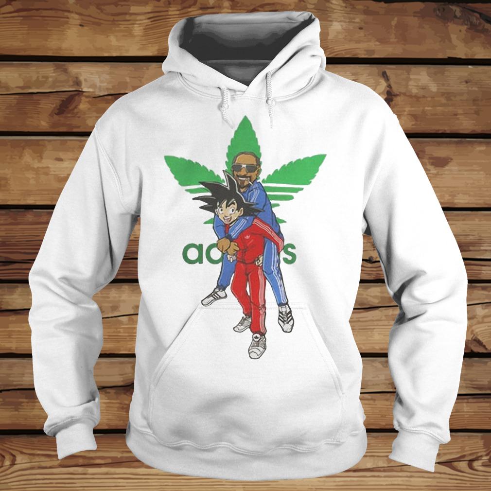 Goku And Snoop Dogg Adidas Weed shirt, hoodie, sweater, longsleeve t-shirt