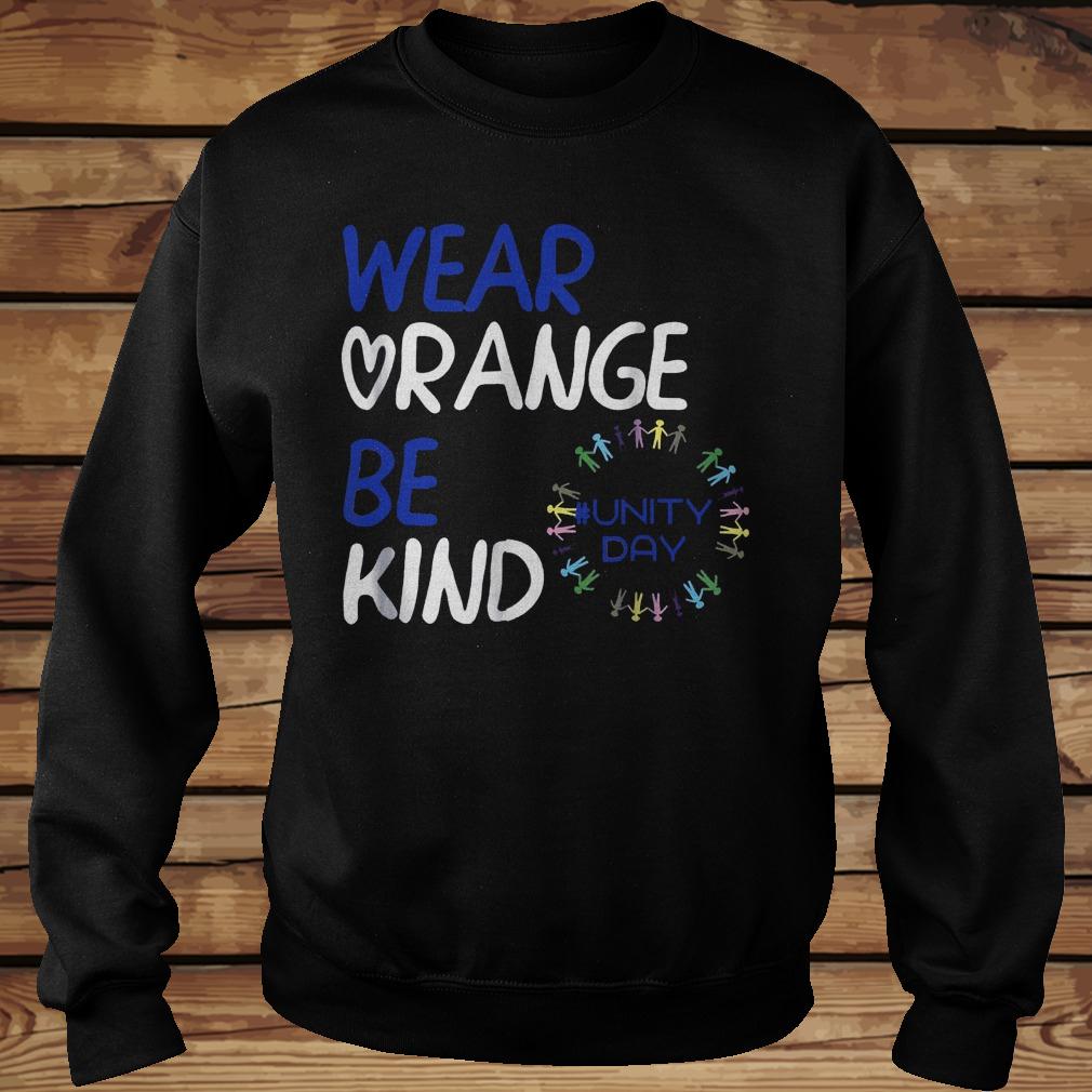 Wear orange be kind unity day shirt, hoodie, sweater, longsleeve t-shirt