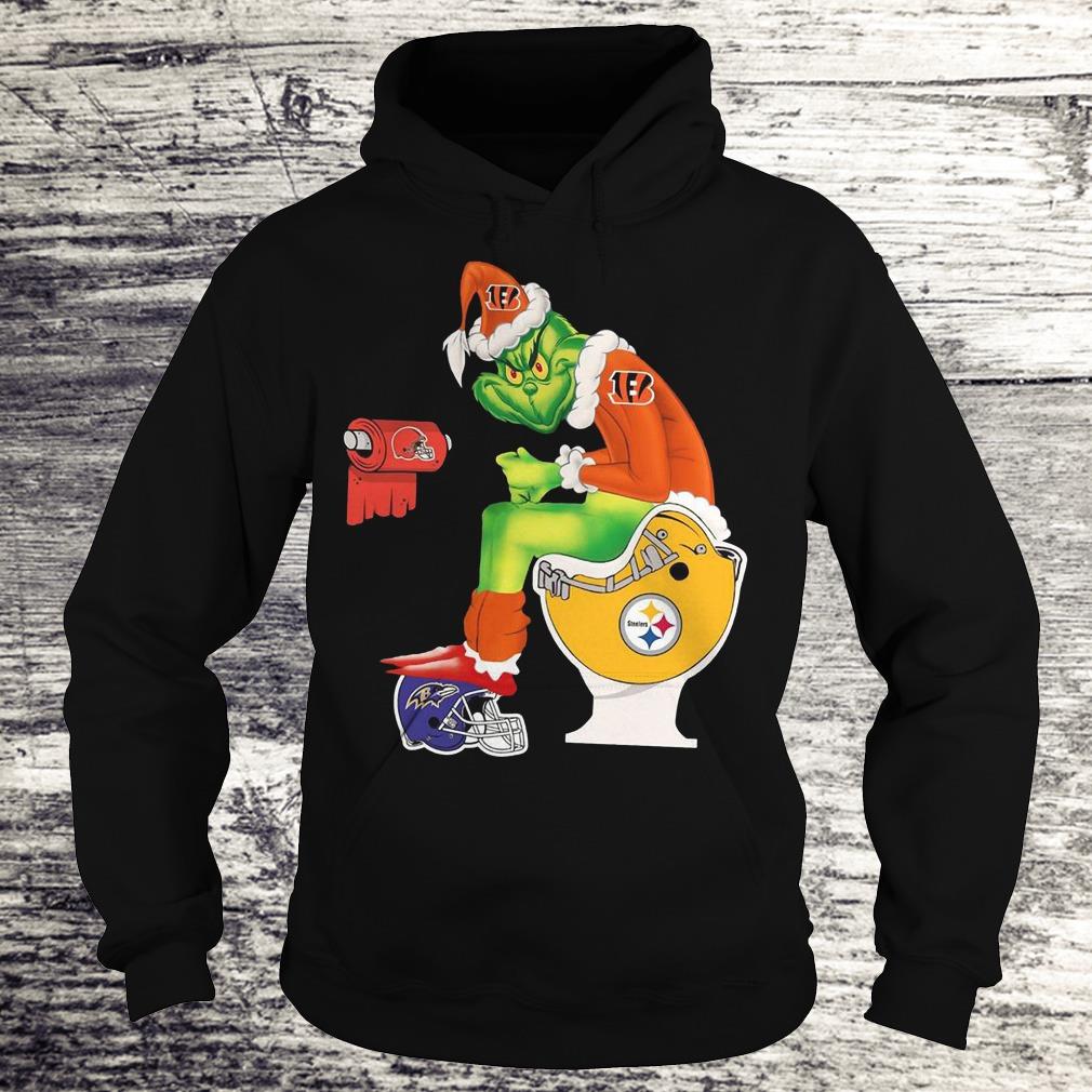 Official Cincinnati Bengals Grinch Santa Toilet shirt, hoodie, sweater ...