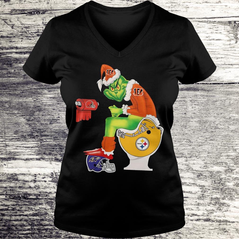 Official Cincinnati Bengals Grinch Santa Toilet shirt, hoodie, sweater ...