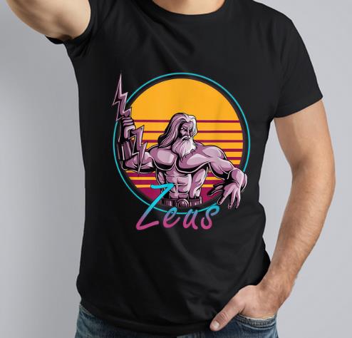 Official Retro Zeus King Of God Greek Mythology shirt, hoodie, sweater ...