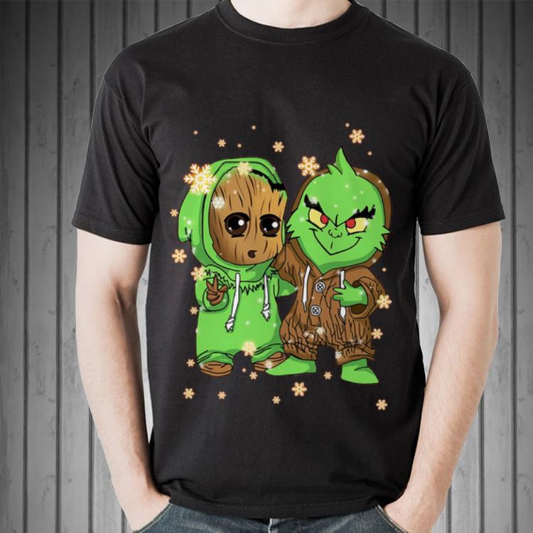 Awesome Baby Groot And Grinch Mashup shirt, hoodie, sweater, longsleeve ...