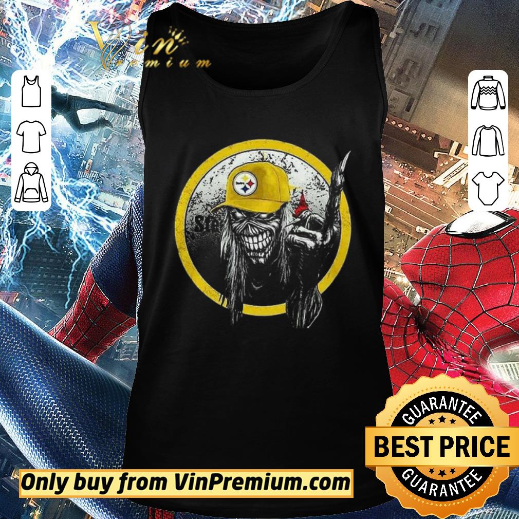 Funny Skeleton The Middle Finger Cap Steelers Logo shirt, hoodie ...