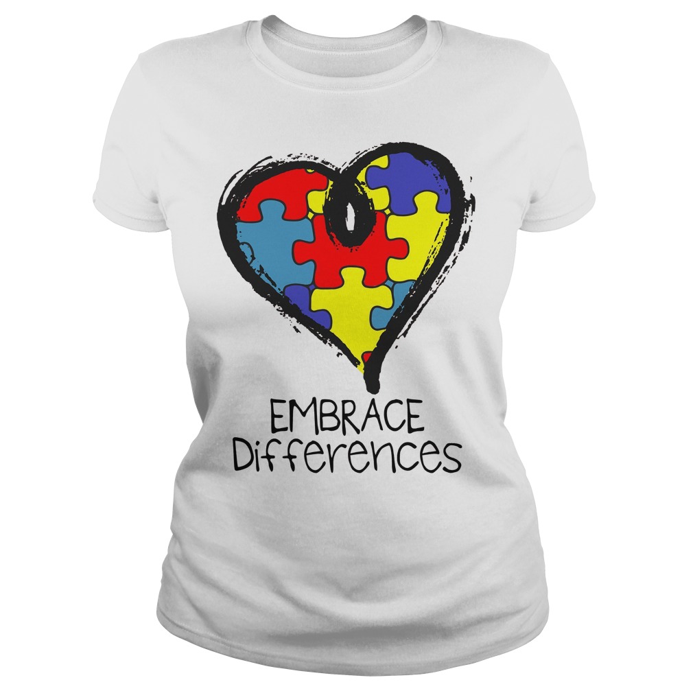 Autism Awareness Embrace Differences Shirt, hoodie, sweater, longsleeve ...