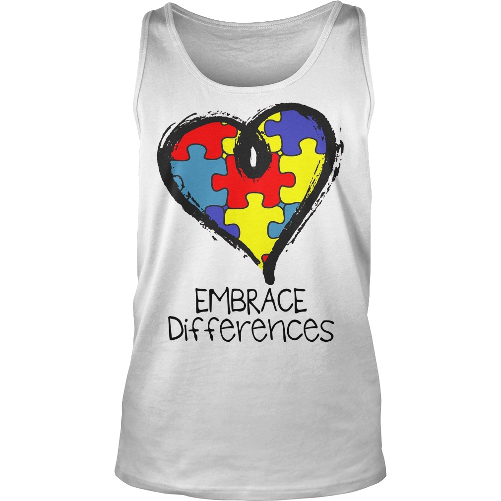 Autism Awareness Embrace Differences Shirt, hoodie, sweater, longsleeve ...