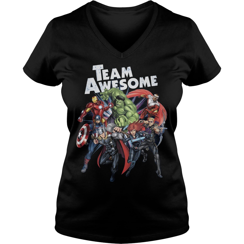 Avengers Assemble Team Awesome Group Huddle Shirt, hoodie, sweater ...