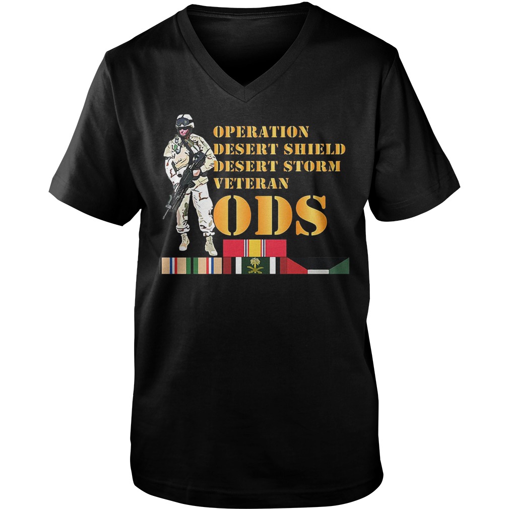 Official ODS Operation Desert Shield Desert Storm Veteran T-Shirt ...