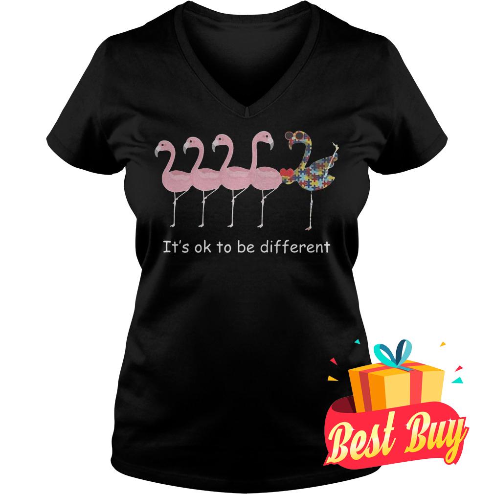 Best Price Flamingo Autism Awareness - It's Ok To Be Different Shirt ...