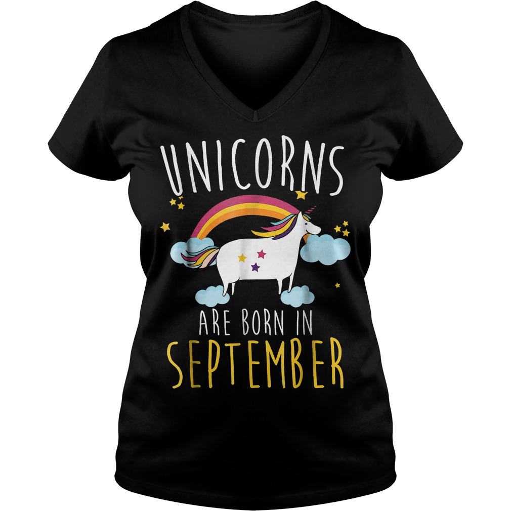 Unicorns are born in september shirt, hoodie, sweater, longsleeve t-shirt