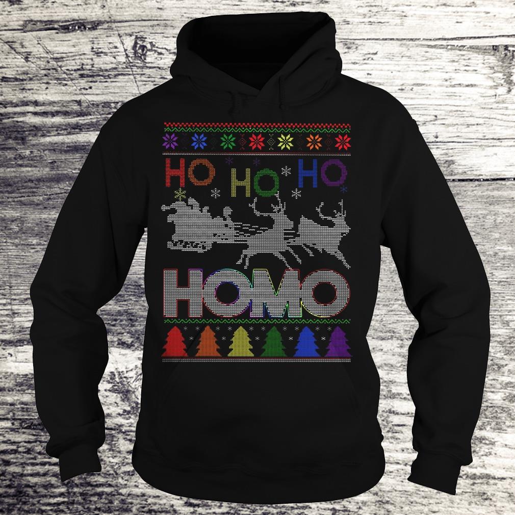 Santa Ho Ho Ho Homo Christmas LGBT Shirt, hoodie, sweater, longsleeve t ...