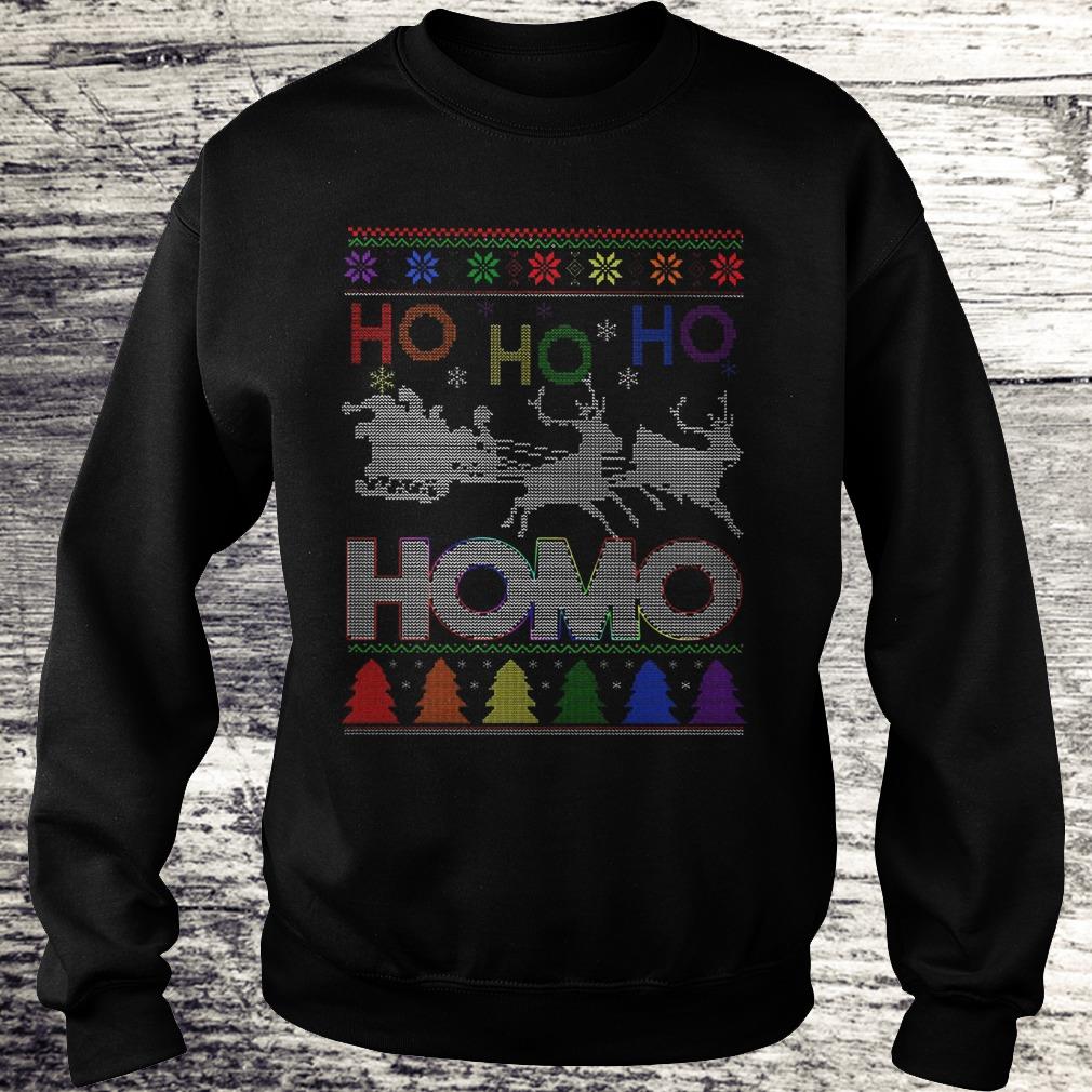 Santa Ho Ho Ho Homo Christmas LGBT Shirt, hoodie, sweater, longsleeve t ...