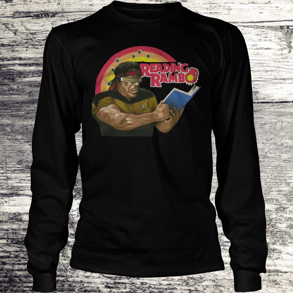 Original Trump Reading Rambo shirt, hoodie, sweater, longsleeve t-shirt