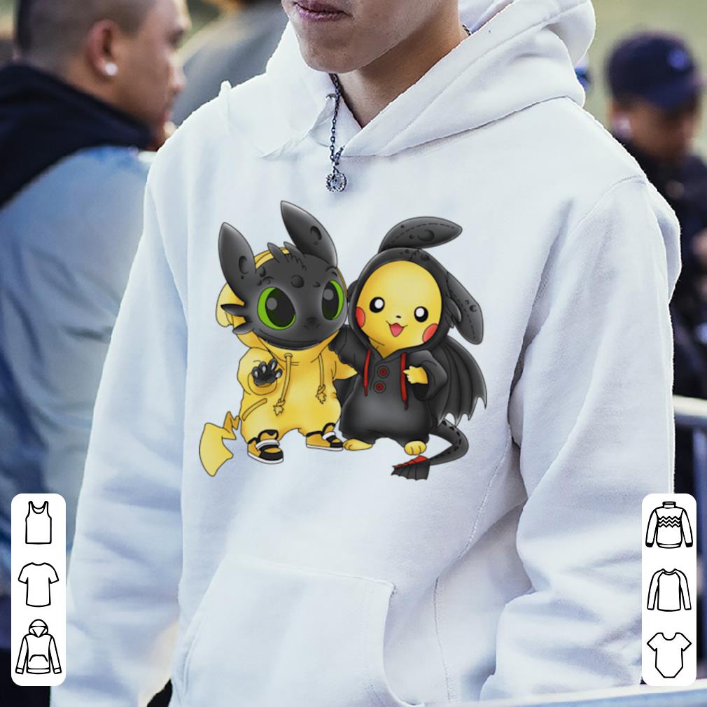 Cute Baby Toothless and Pikachu shirt, hoodie, sweater, longsleeve t-shirt
