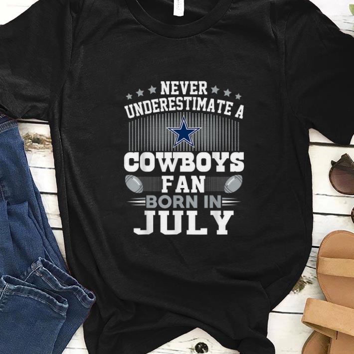 Hot Never Underestimate A Cowboys Fan Born In July Rugby Dallas shirt ...