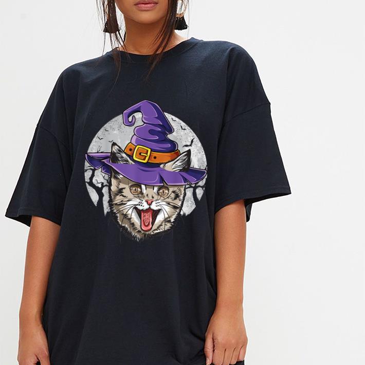 Top Cat Witch Hat Halloween Cats Lover shirt, hoodie, sweater ...
