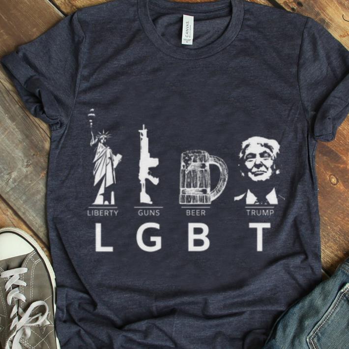 Premium Liberty Guns Beer Trump LGBT shirt, hoodie, sweater, longsleeve ...