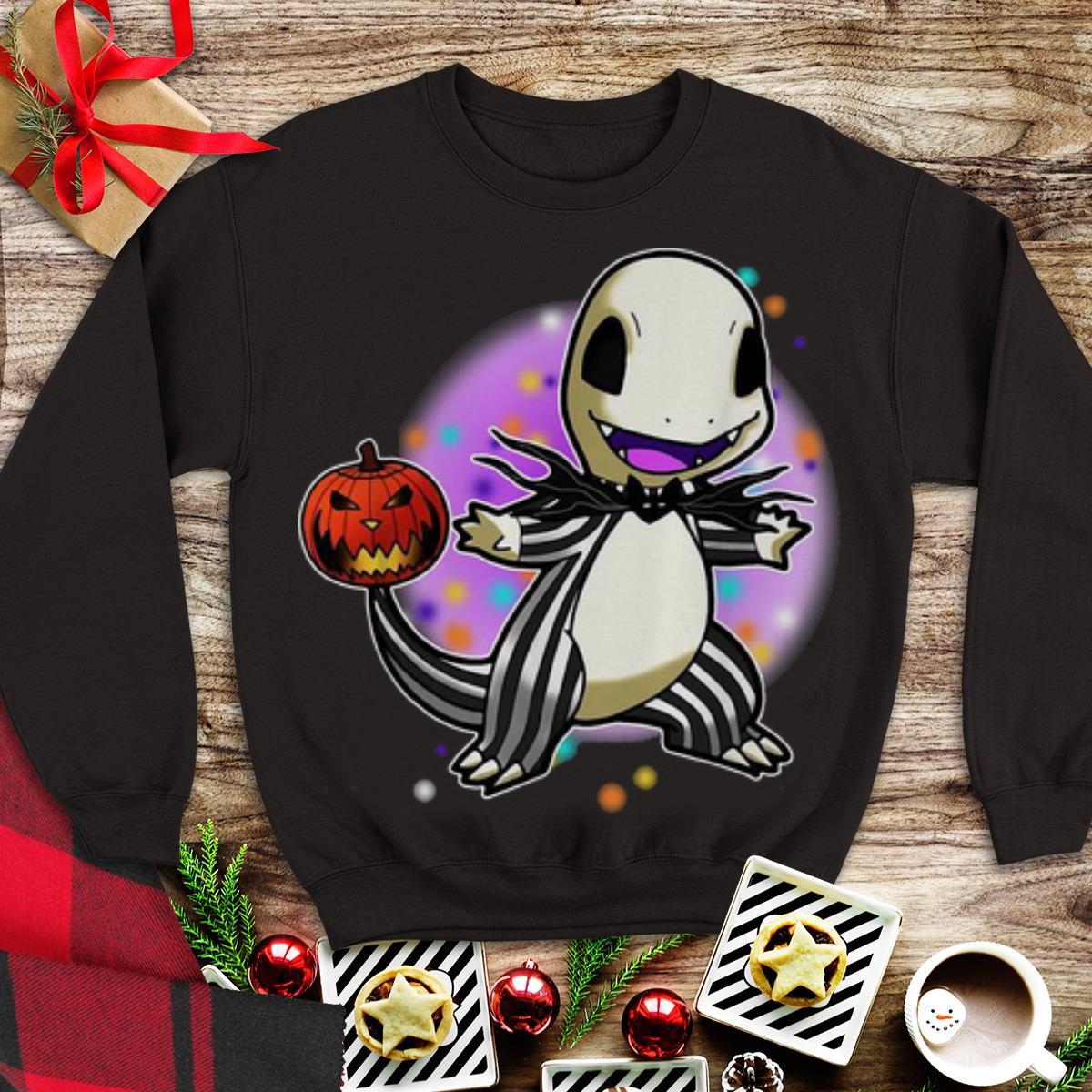 Awesome Official Halloween Jack Skellington Hitokage Charmander shirt ...