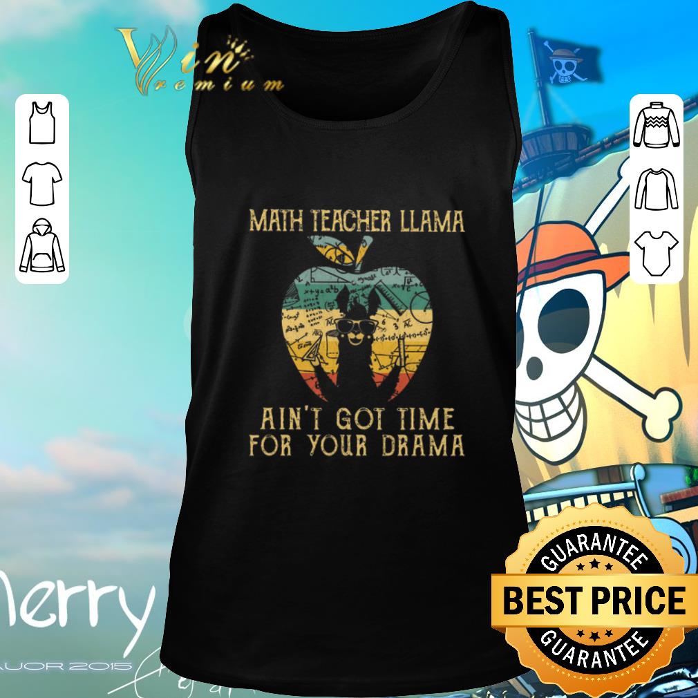Pretty Math teacher llama ain't got time for your drama apple vintage ...