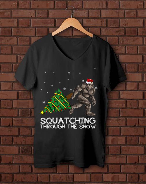 Original Squatching Through The Snow Bigfoot Christmas Tree shirt ...