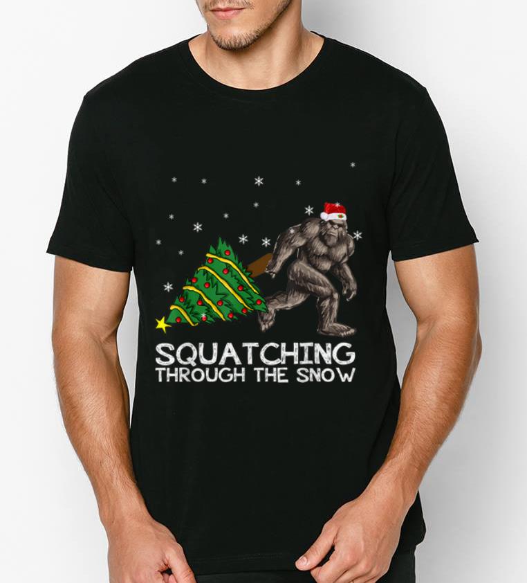 Original Squatching Through The Snow Bigfoot Christmas Tree shirt ...