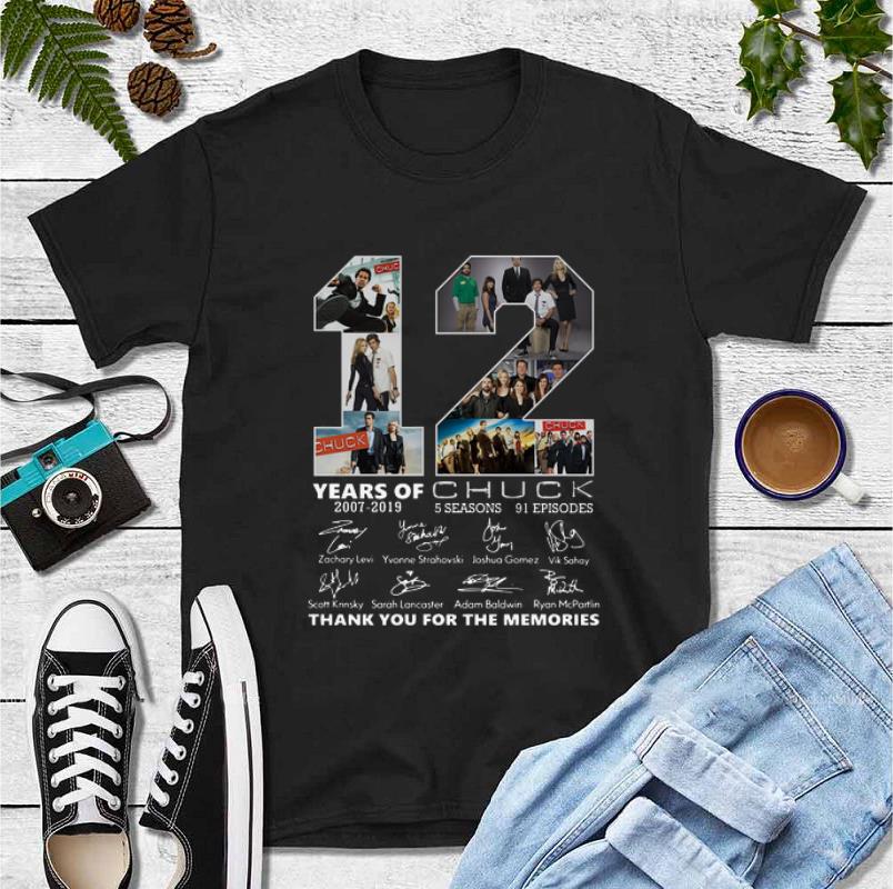Great 12 Years of Chuck thank you for the memories signatures shirt ...