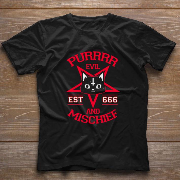 Funny Official Purrrr Evil Est 666 And Mischief Devil Cat Occult ...