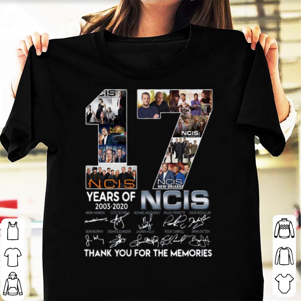 Official 17 Years Of NCIS Thank You For The Memories Signatures shirt ...