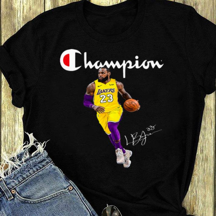 Premium Champions 23 Lakers Lebron Jame Signatures shirt, hoodie ...