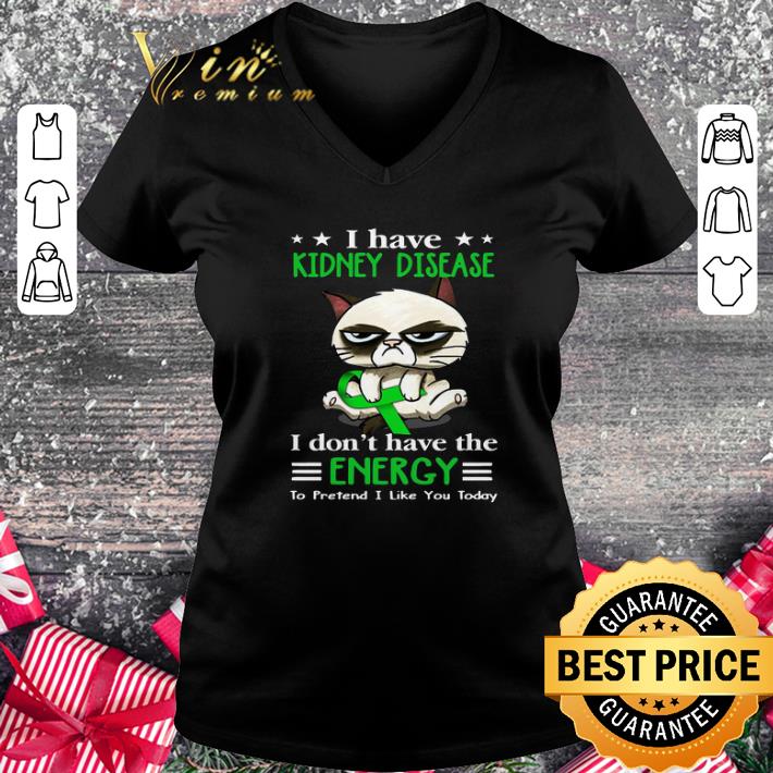 Pretty Grumpy cat i have Kidney disease i don't have the energy shirt ...