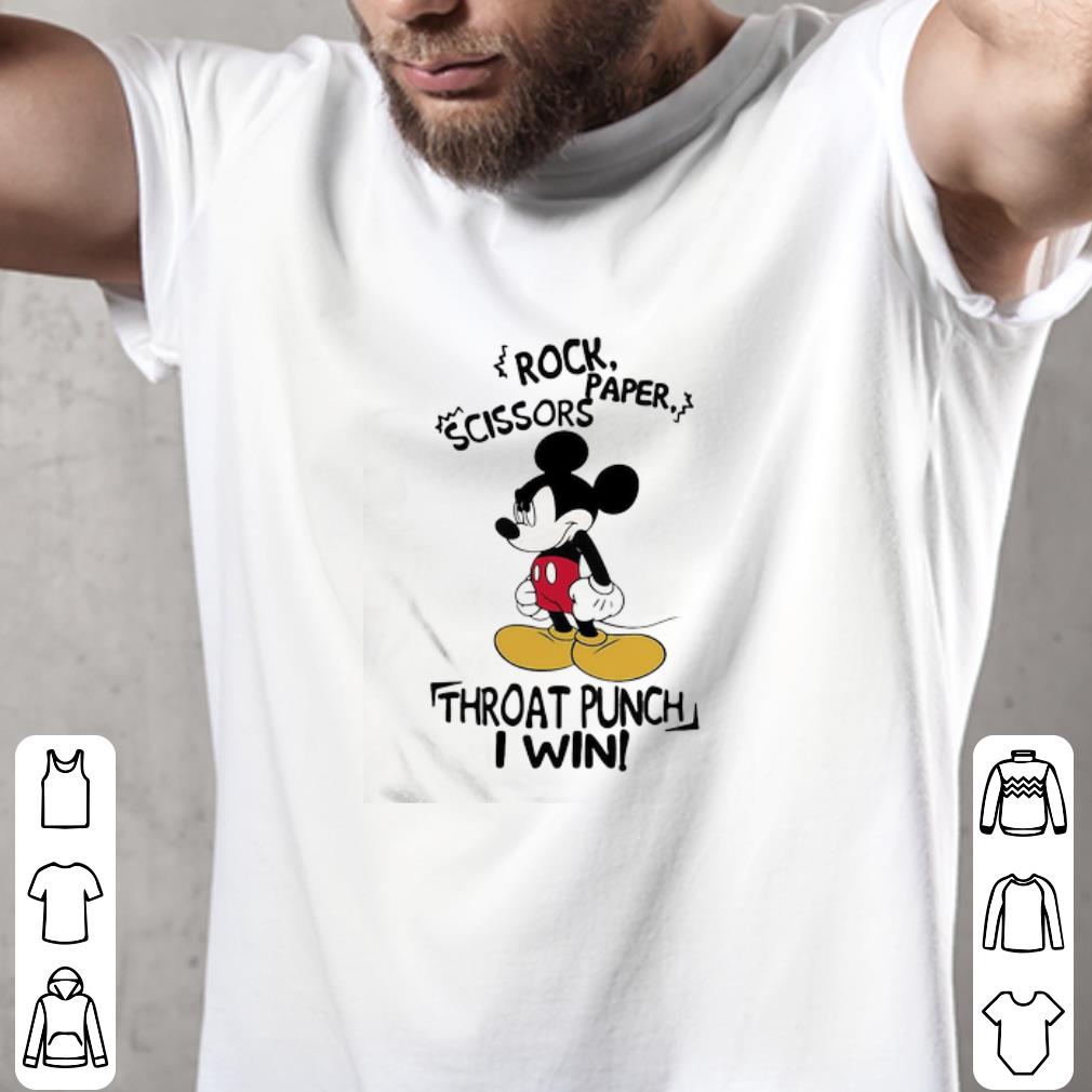 Premium Mickey mouse rock paper scissors throat punch i win shirt ...