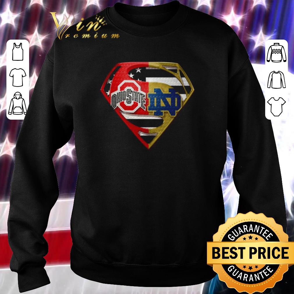 Pretty Ohio State Buckeyes and Notre Dame Fighting Superman logo shirt ...