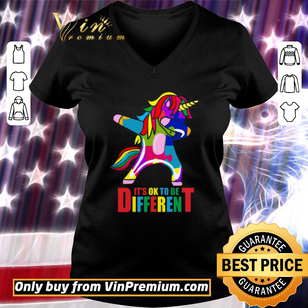 Awesome Unicorn Dabbing It's Ok To Be Different shirt, hoodie, sweater ...