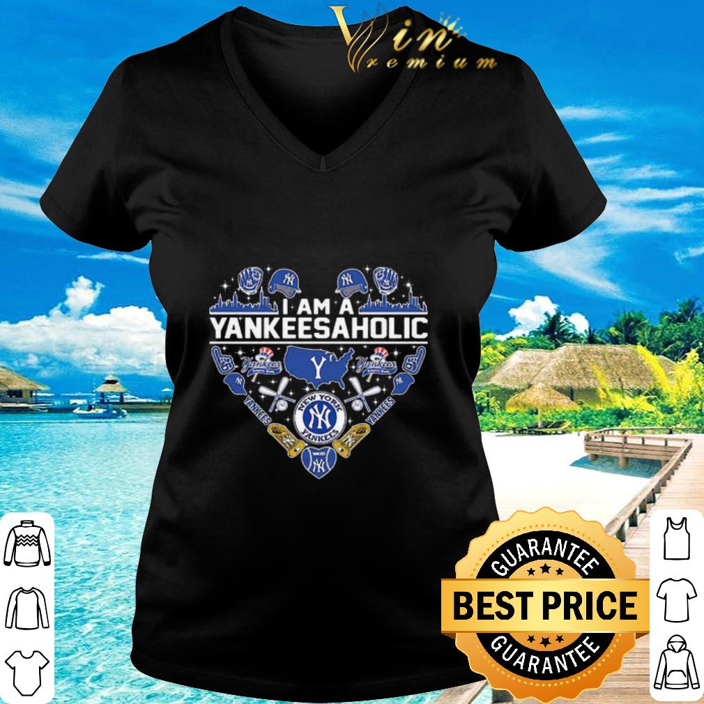 Official New York Yankees I Am A Yankeesaholic Lover Heart shirt ...