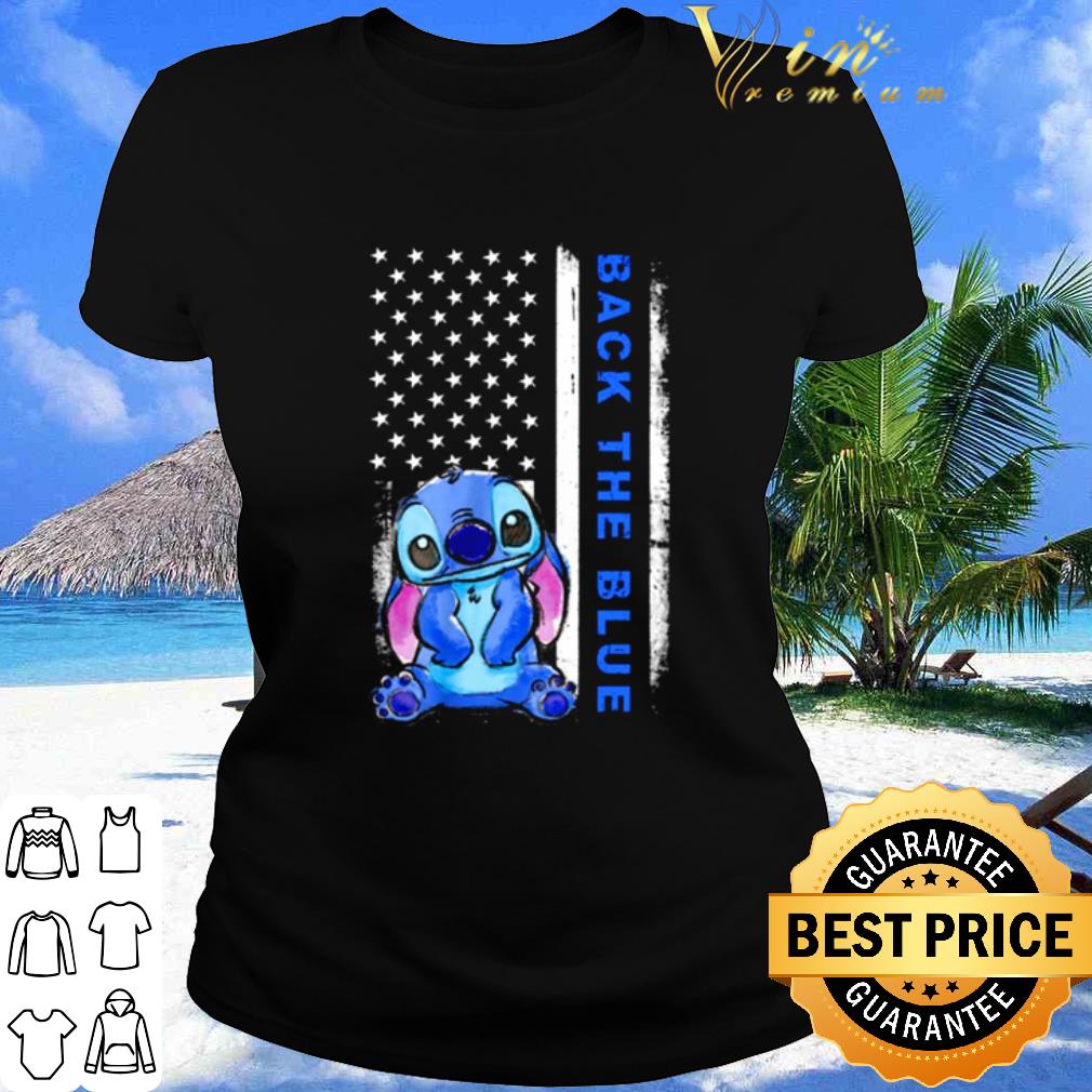 Premium Disney Stitch American Flag Back The Blue Thin Blue Line shirt ...