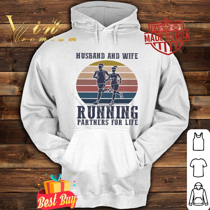 Vintage Husband And Wife Running Partners For Life shirt, hoodie ...