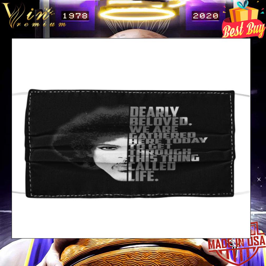 Prince dearly beloved we are gathered here today face mask with filter ...