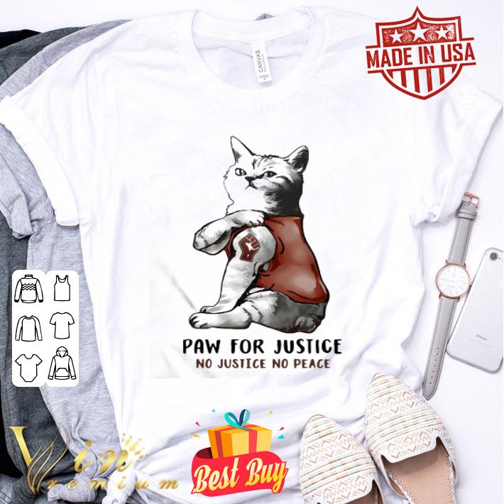 Cat Juneteenth Paw For Justice No Justice No Peace shirt hoodie ...