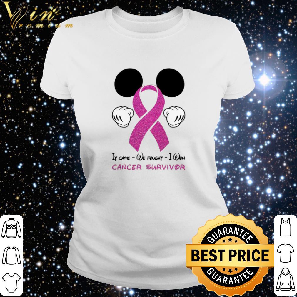 Premium Mickey Mouse If Carve We Fought I Won Breast Cancer Survivor ...