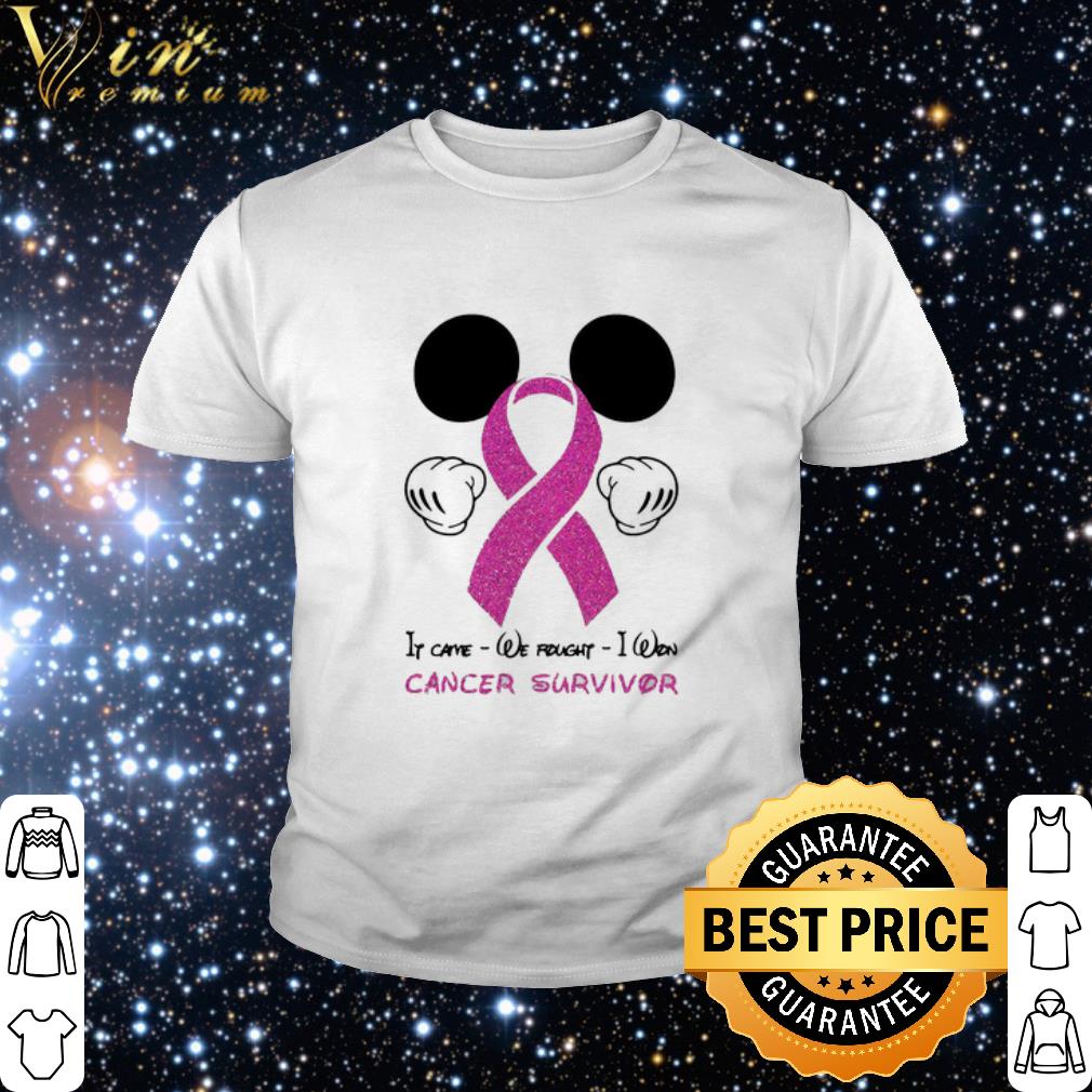Premium Mickey Mouse If Carve We Fought I Won Breast Cancer Survivor ...