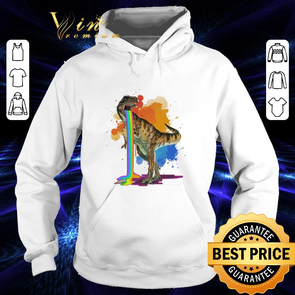 Dinosaur T-Rex Puking Rainbow Watercolor shirt hoodie, sweatshirt ...