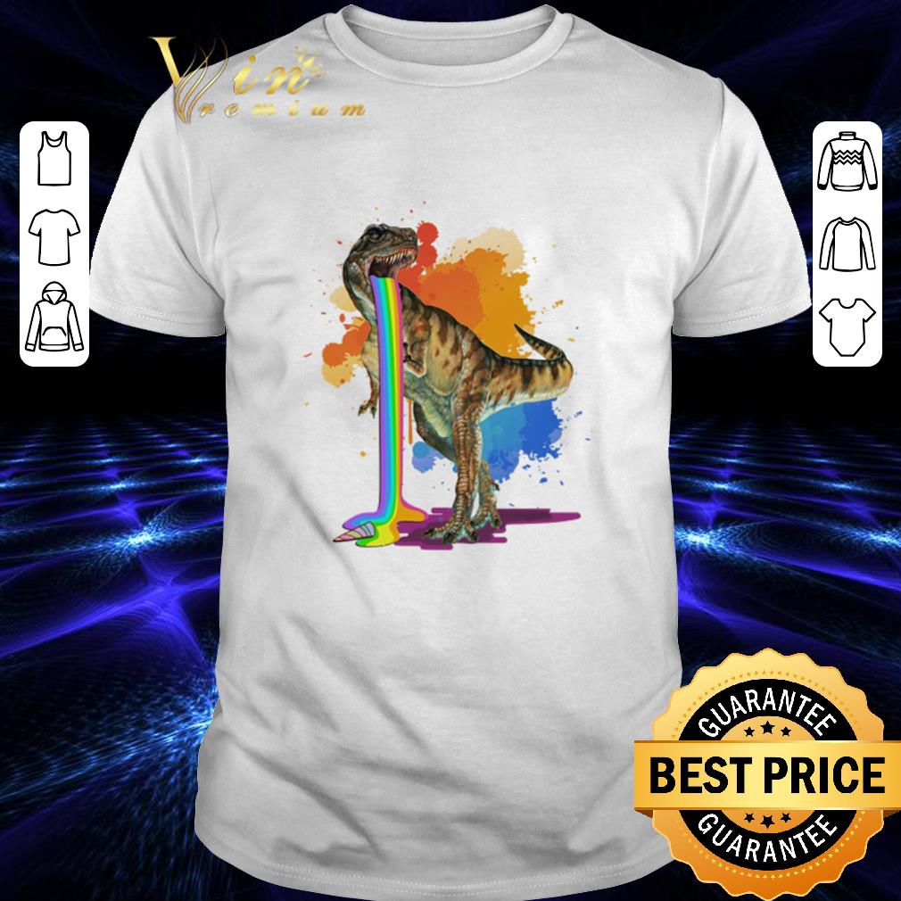 Dinosaur T-Rex Puking Rainbow Watercolor shirt hoodie, sweatshirt ...