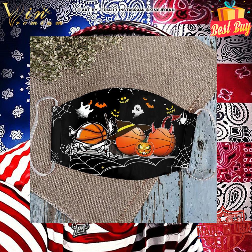 Spooky Halloween Basketballs face mask hoodie, sweatshirt, longsleeve tee