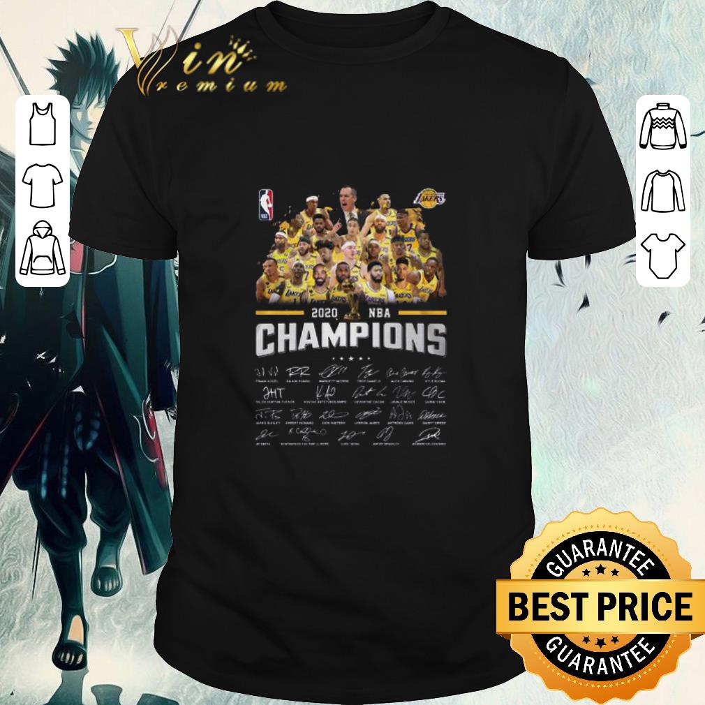 Original Logo Lakers 2020 NBA Champions signatures shirt hoodie ...