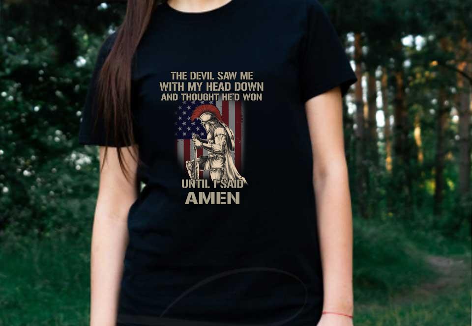 American Flag The Devil Saw Me With My Head Down And Thought Hed Won ...