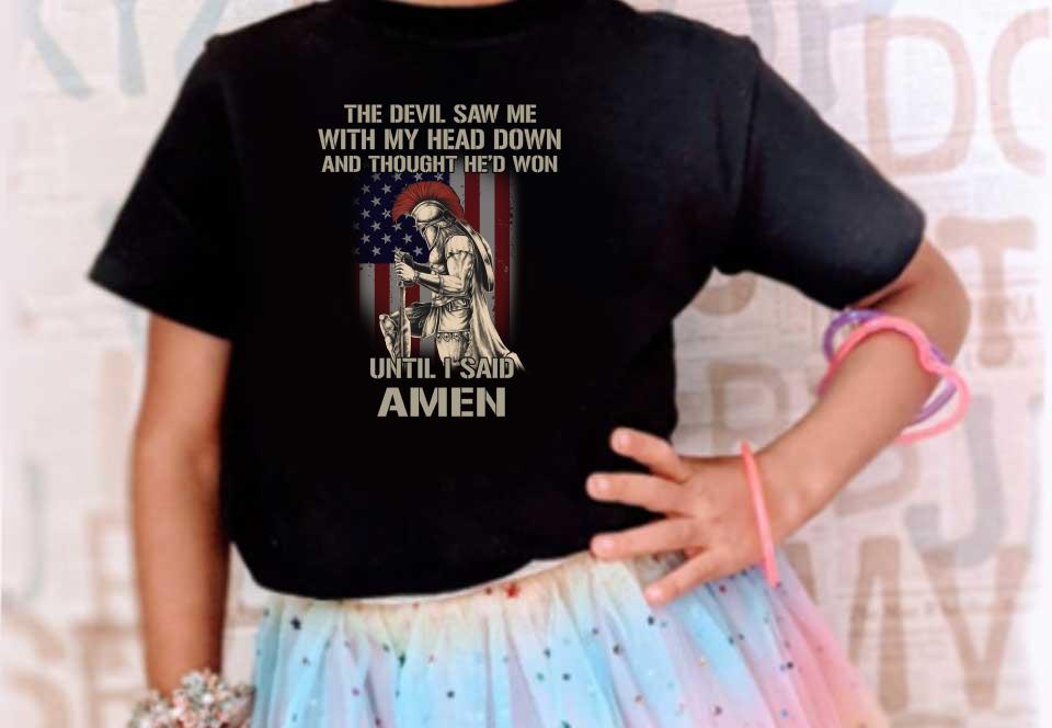 American Flag The Devil Saw Me With My Head Down And Thought Hed Won ...